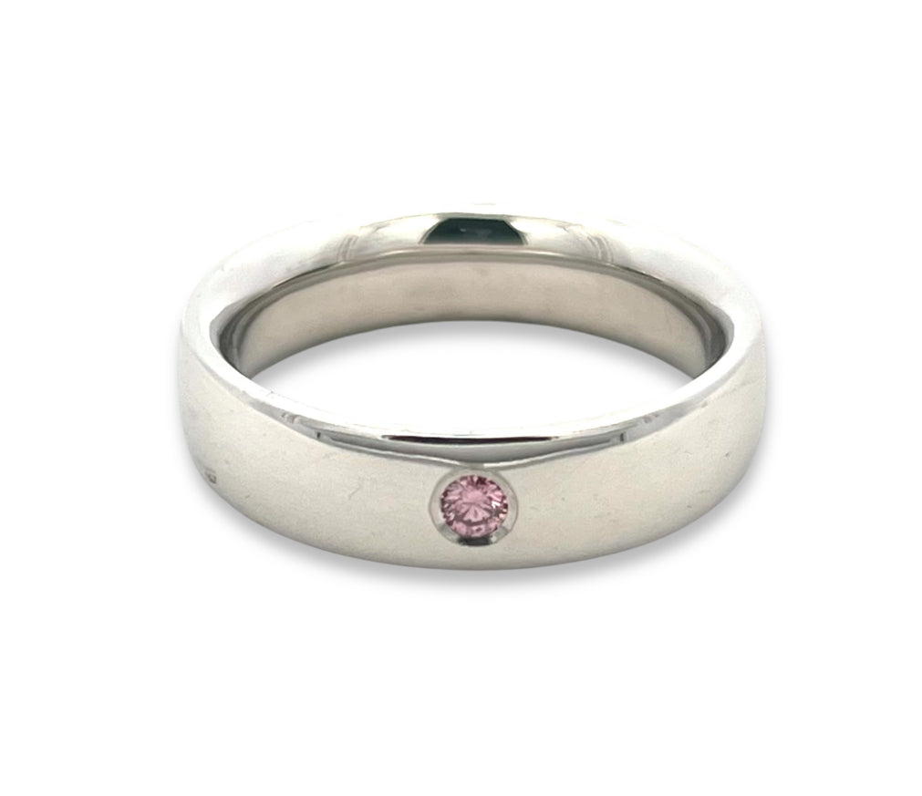 Pink Diamond Platinum Wedder – Haab Designer Jewellers