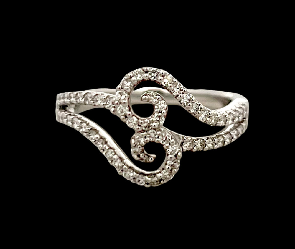 Diamond Scroll Ring – Haab Designer Jewellers